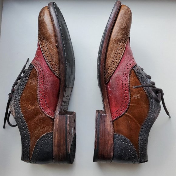 BED|STU | Shoes | Bed Stu Lita Oxford Redcaramelsilver Dark Blue | Poshmark